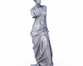 DIY 3D Venus De Milo Paper Model, Low Poly Sculpture, Do It Yourself ...