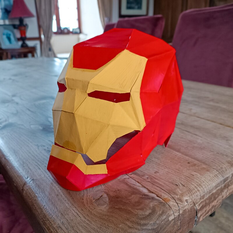 Iron Man Helmet Template - Etsy