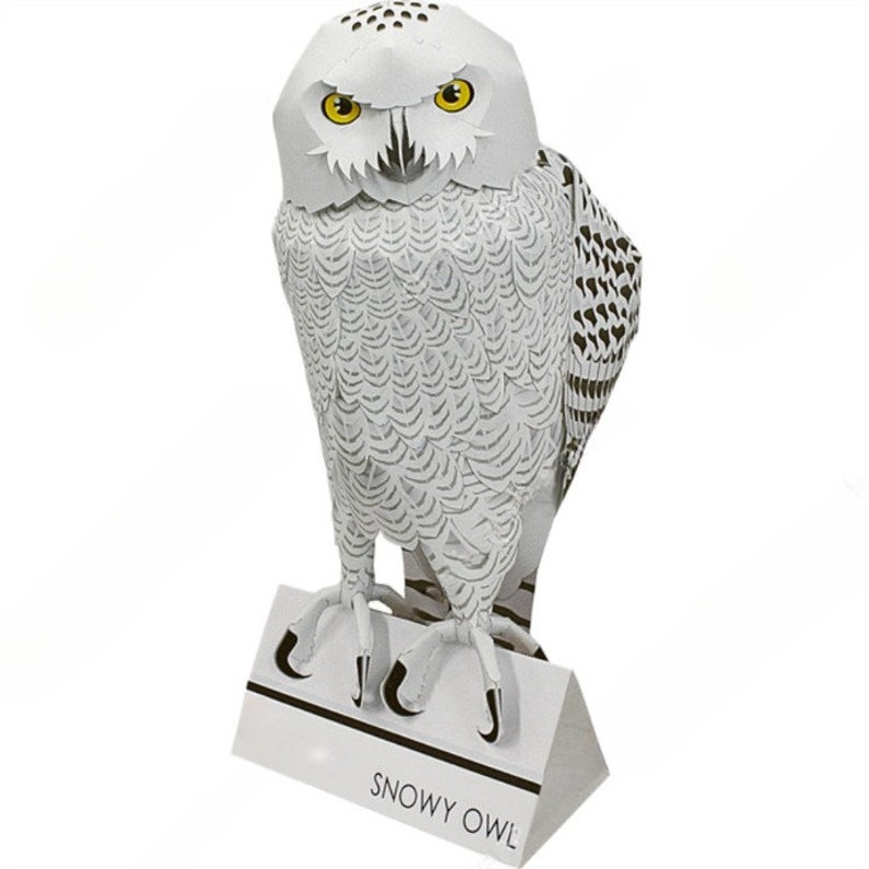Papercraft Snowy Owl Template: DIY Digital Pattern for Creative ...