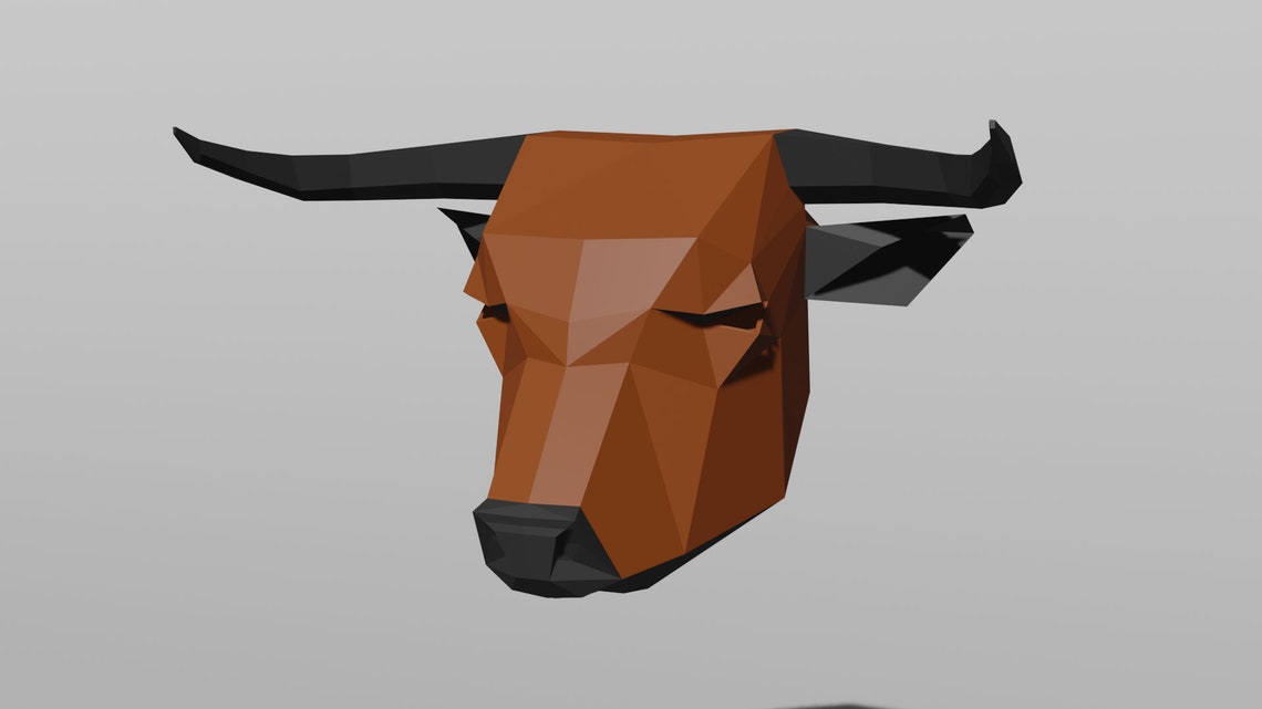 Paper Bull Minotaur Mask Papercraft 3D Template - Etsy