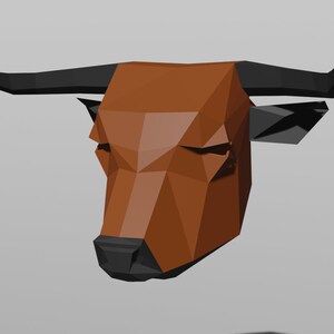 Paper Bull Minotaur Mask Papercraft 3D Template - Etsy