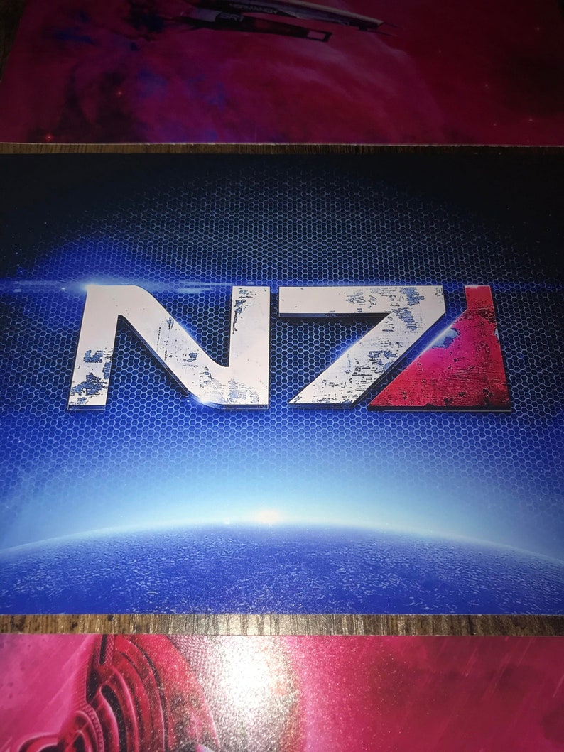 N7 Logo Mass Effect Poster Print Satin Finish 11x7.5 - Etsy