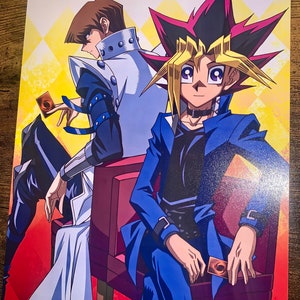 Yu-gi-oh Seto Kaiba & Yami Yugi 10x8 Poster Print Deluxe Satin Surface ...