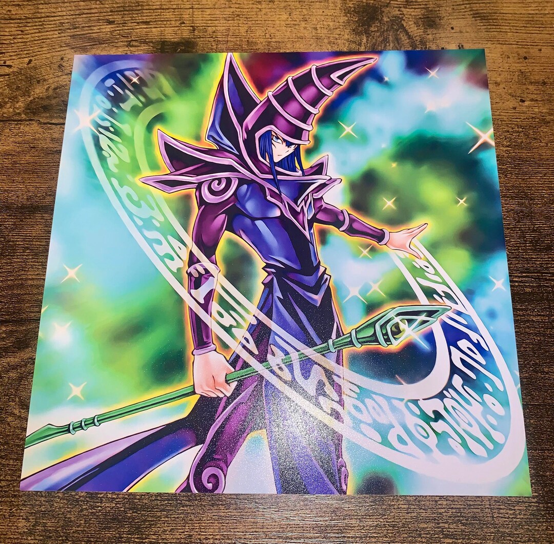 Yu-gi-oh Dark Magician 8x8 Poster Print Deluxe Satin Surface Finish ...
