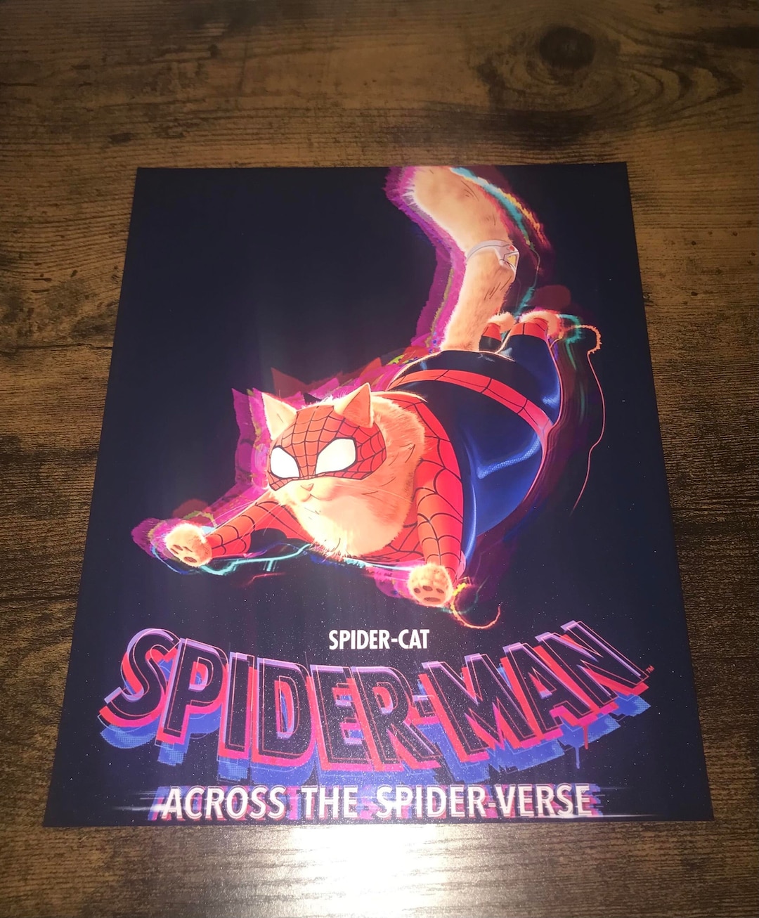 Spider-man 'spider-cat' Poster Print Across the Spider-verse 10x8 ...