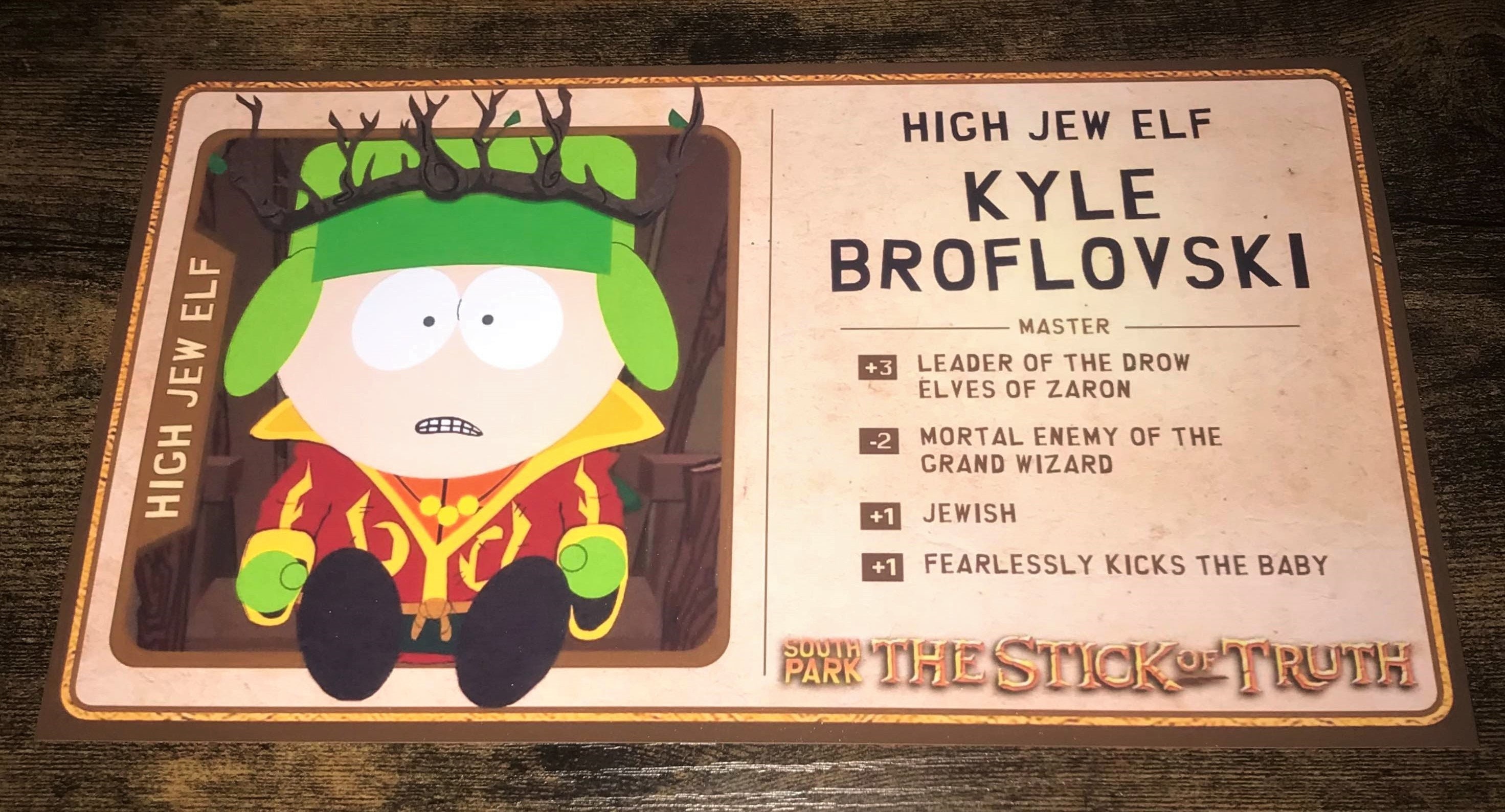 South Park Stick Of Truth Character Cards