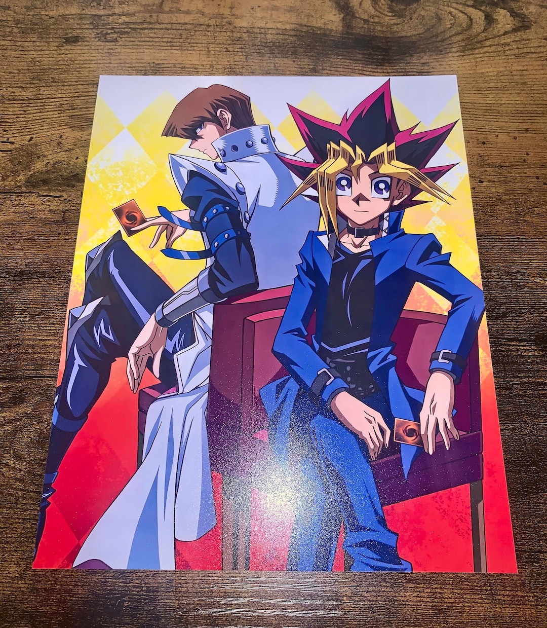 Yu-gi-oh Seto Kaiba & Yami Yugi 10x8 Poster Print Deluxe Satin Surface ...