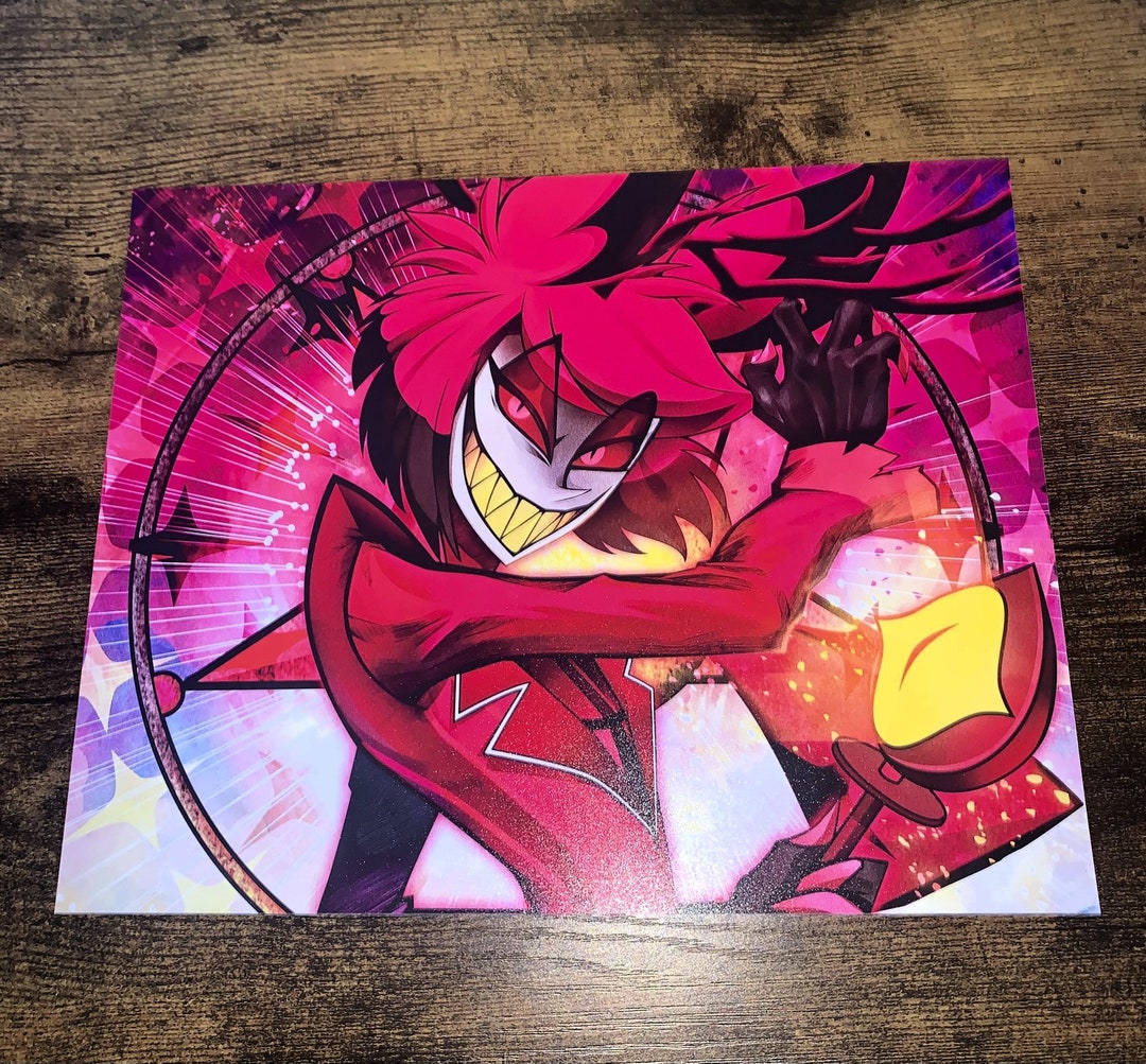 Hazbin Hotel Alastor 10x8 Poster Print Deluxe Satin Surface Finish ...