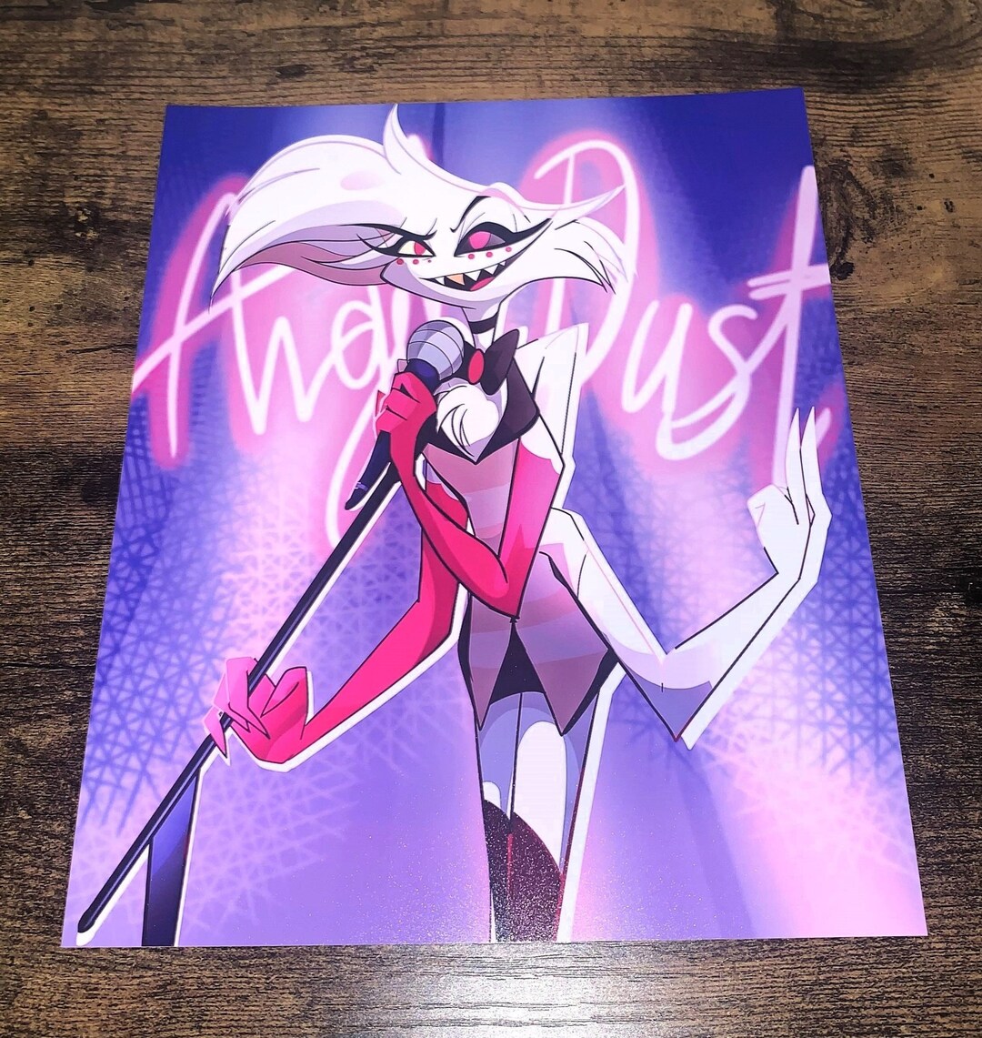 Hazbin Hotel Angel Dust 10x8 Poster Print Deluxe Satin Surface Finish ...