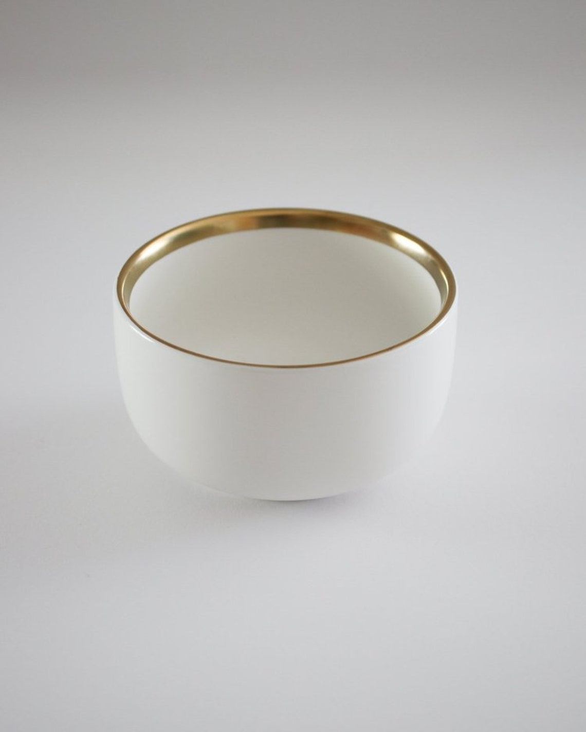 White and Gold Ceramic Bowl, Modern Dinnerware, Outdoor Dining, White ...