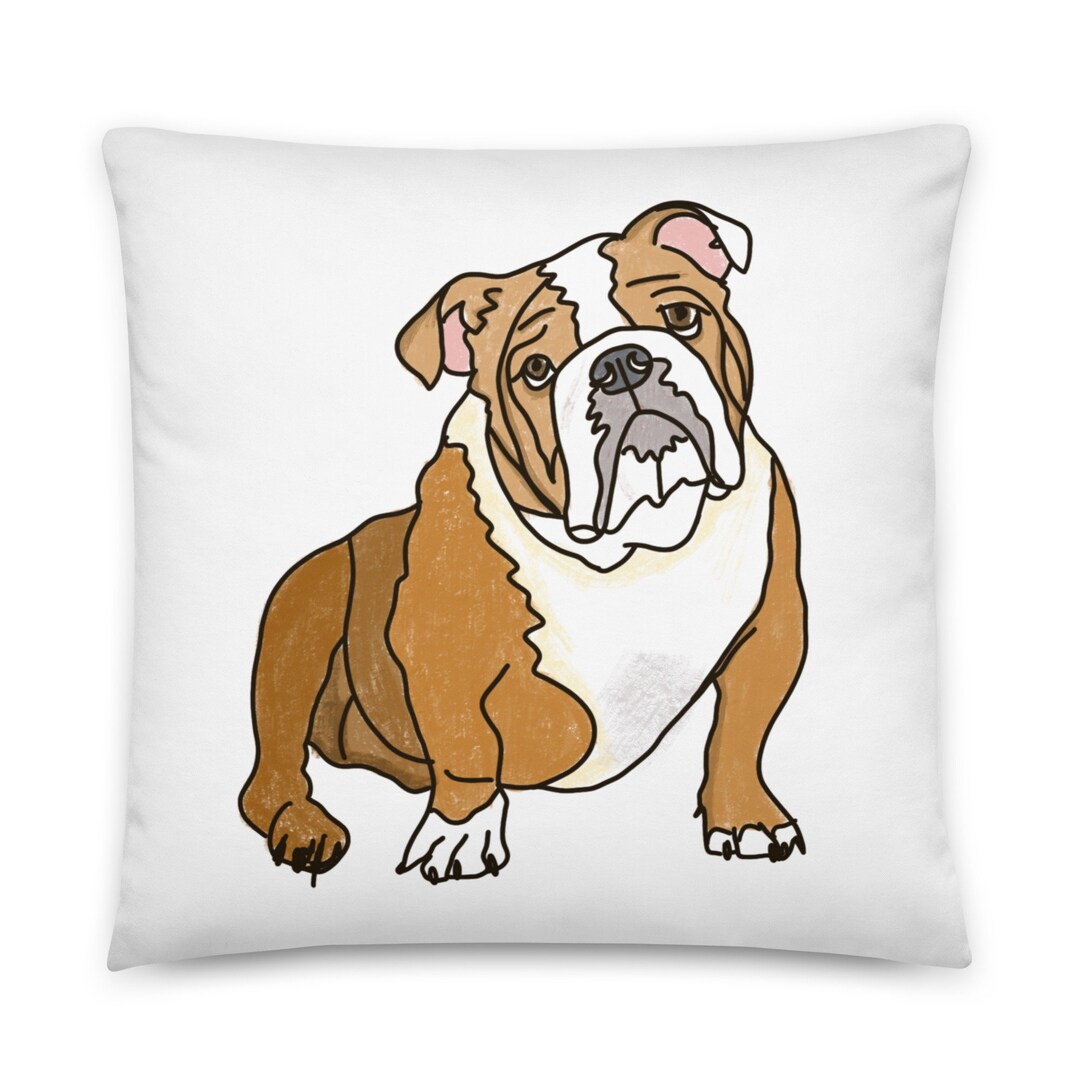Chill Winston British Bulldog Union Jack Pillow - Etsy