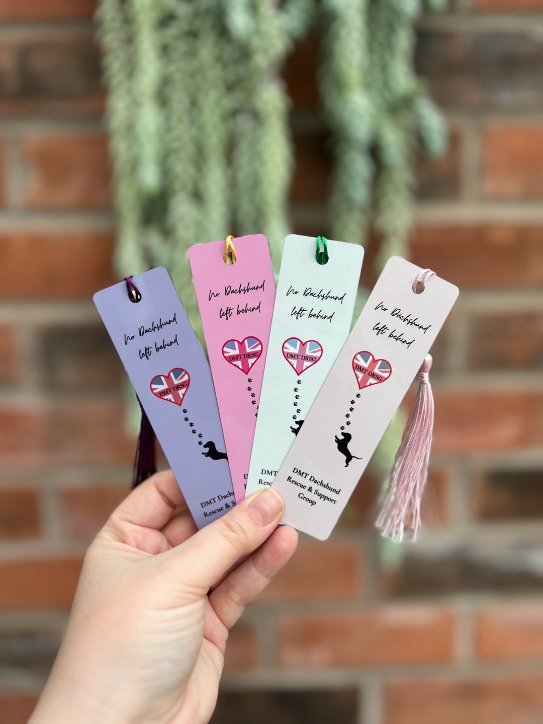 2 Dachshund Bookmarks, Dog Charity, Pastel Colour Metal, Book Lover ...