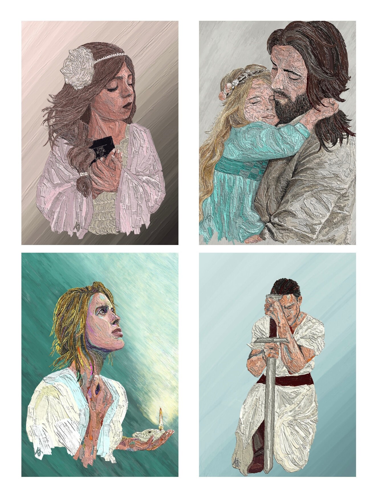 3x5 Variety Pack - Textured Cardstock Print - Original Art Prints - Etsy