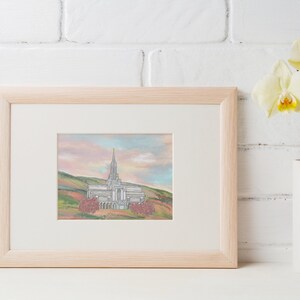LDS Temple Fine Art - Cardstock Print - Original Artwork - Bountiful ...