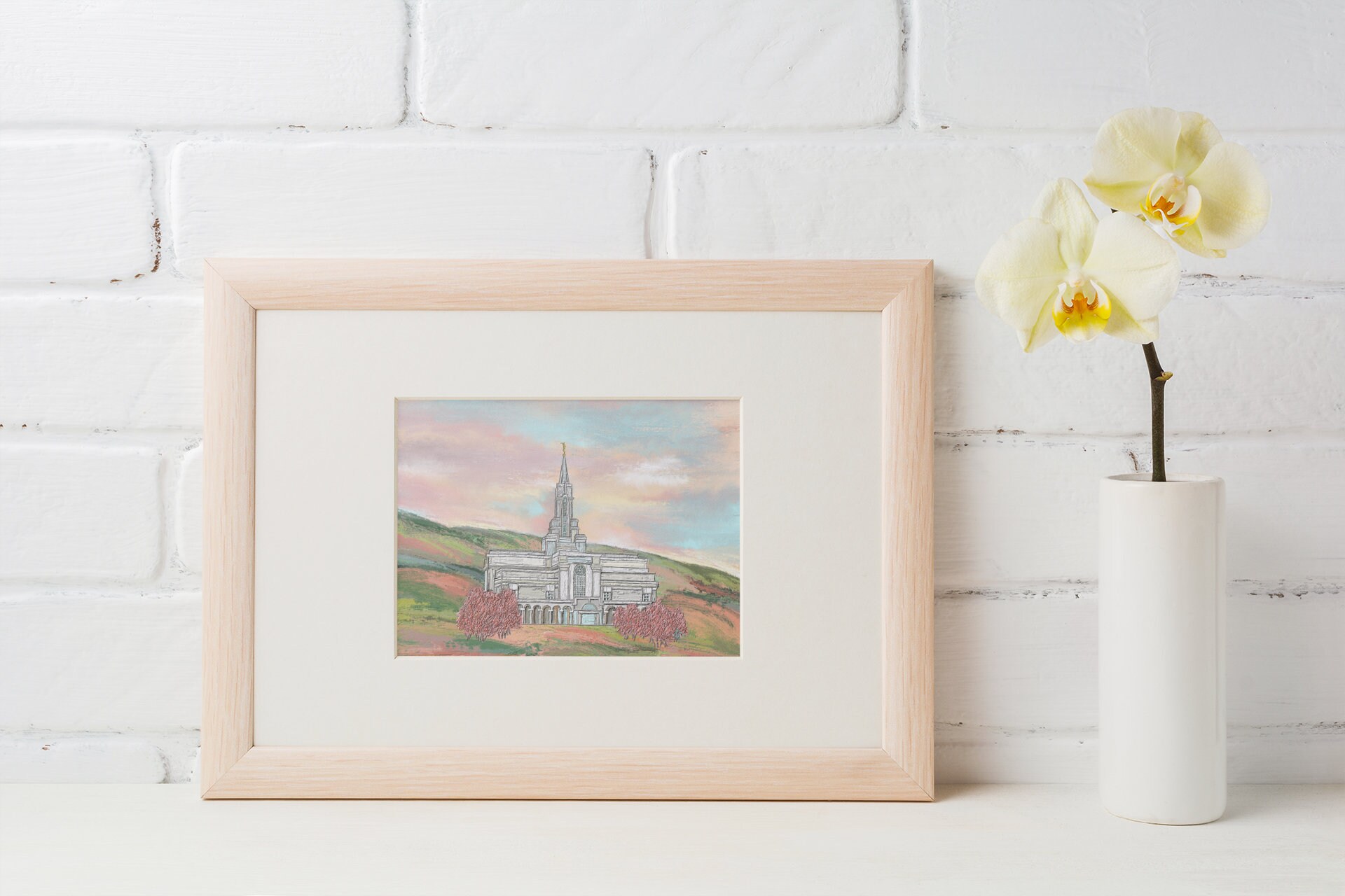 LDS Temple Fine Art - Cardstock Print - Original Artwork - Bountiful ...