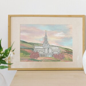 LDS Temple Fine Art - Cardstock Print - Original Artwork - Bountiful ...