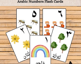 Arabic Flashcards Numbers 1-10, 1-20 - Etsy UK