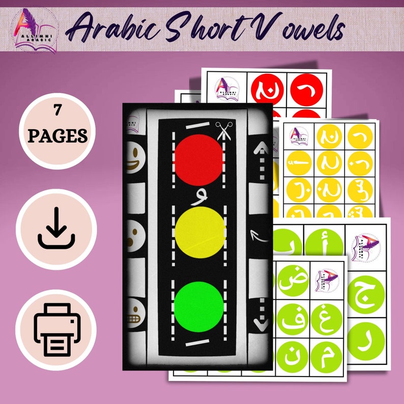Arabic Short Vowels Learning Material (PDF Download) - Etsy