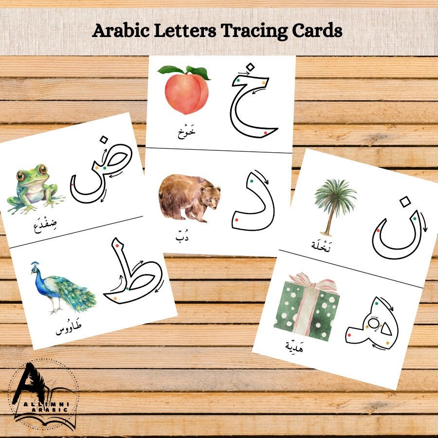 Arabic Letters Tracing Cards, Arabic Teaching Materials, Arabic Letters ...