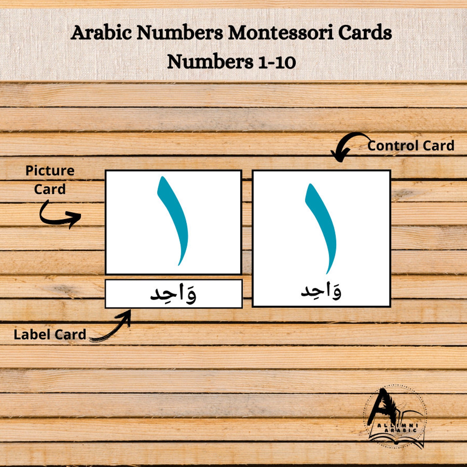 Arabic Numbers 1-10 Montessori Cards (digital Download) - Etsy