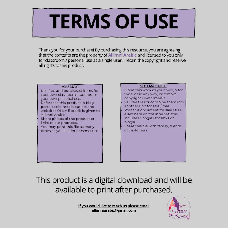 Arabic Alphabet Poster: Educational Learning Print (A3/A4 Digital ...
