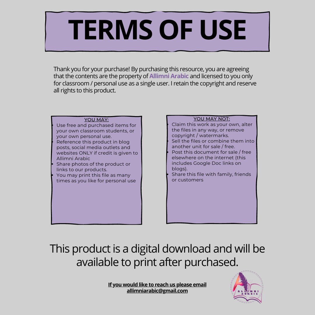 Arabic Alphabet Poster: Educational Learning Print (A3/A4 Digital ...