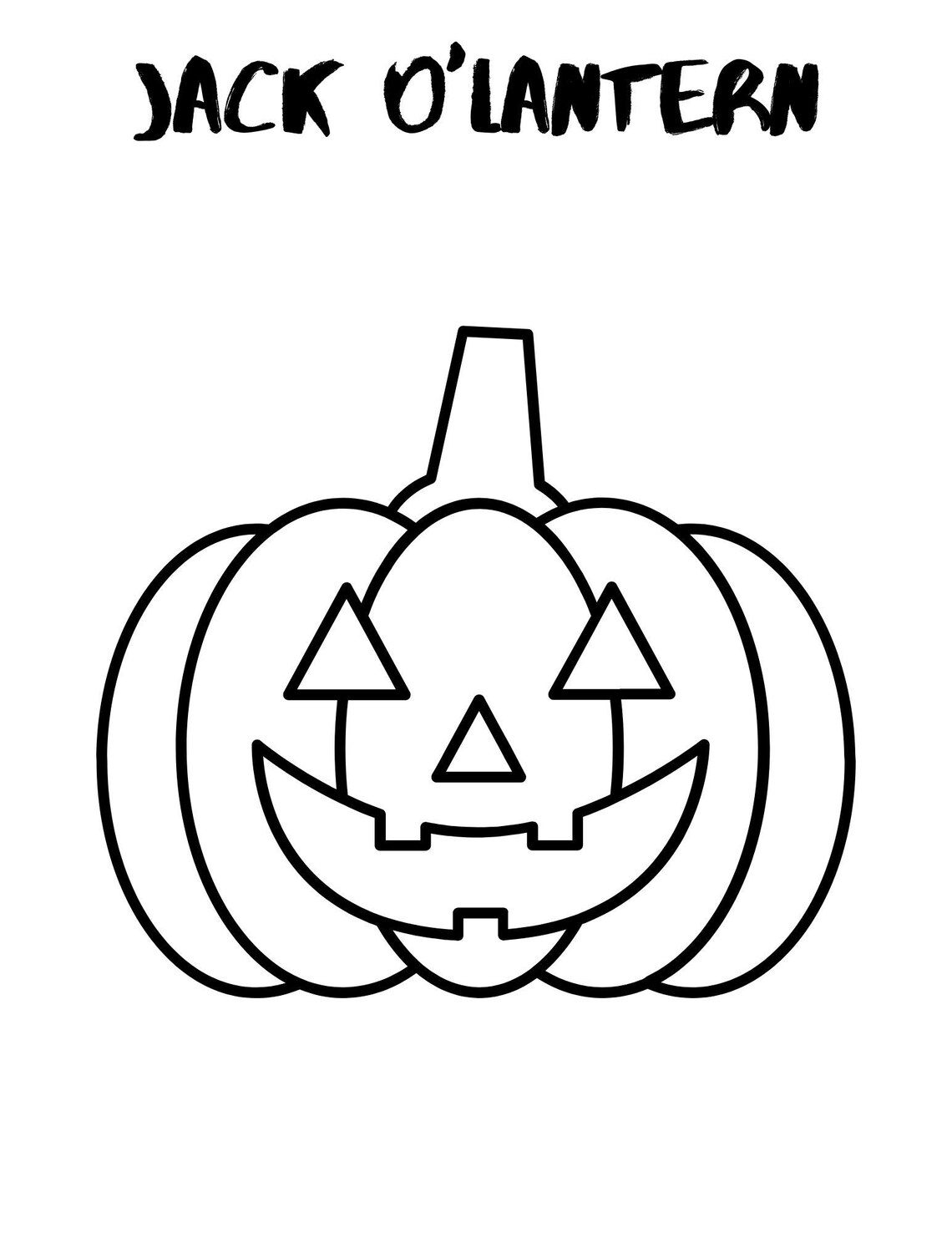 Halloween Jack O'lantern Coloring Page - Etsy