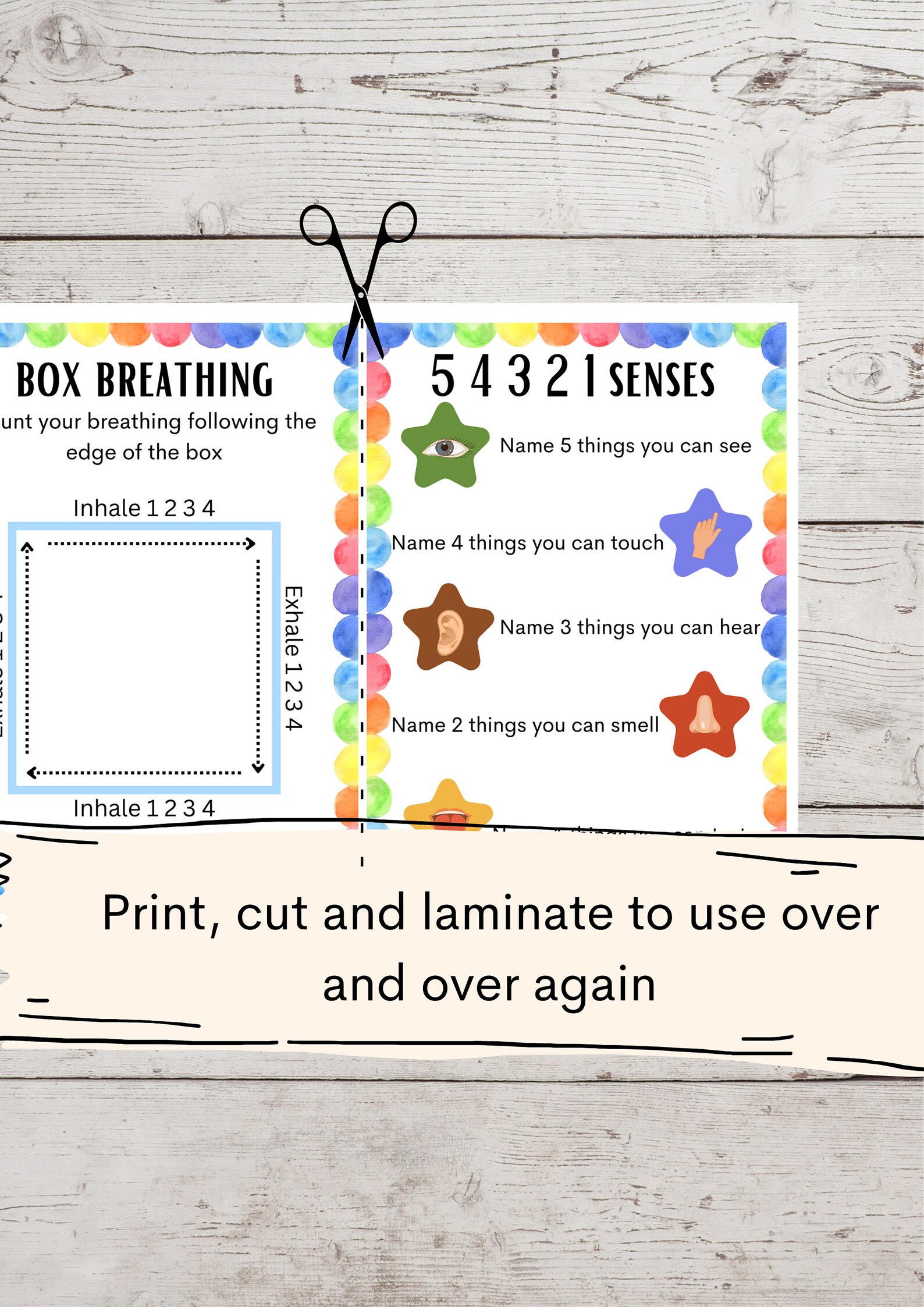 Grounding Techniques Flash Cards | Coping Skills | Anxiety Flashcards ...