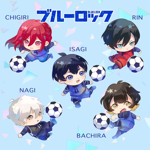 9 in 1 Blue Lock Sticker, Cute Sticker, Anime Sticker, Isagi, Bachira ...