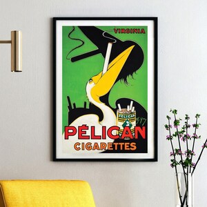 Pelican Cigarettes Vintage Poster - Etsy