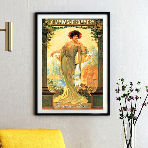 Champagne Poster - Etsy
