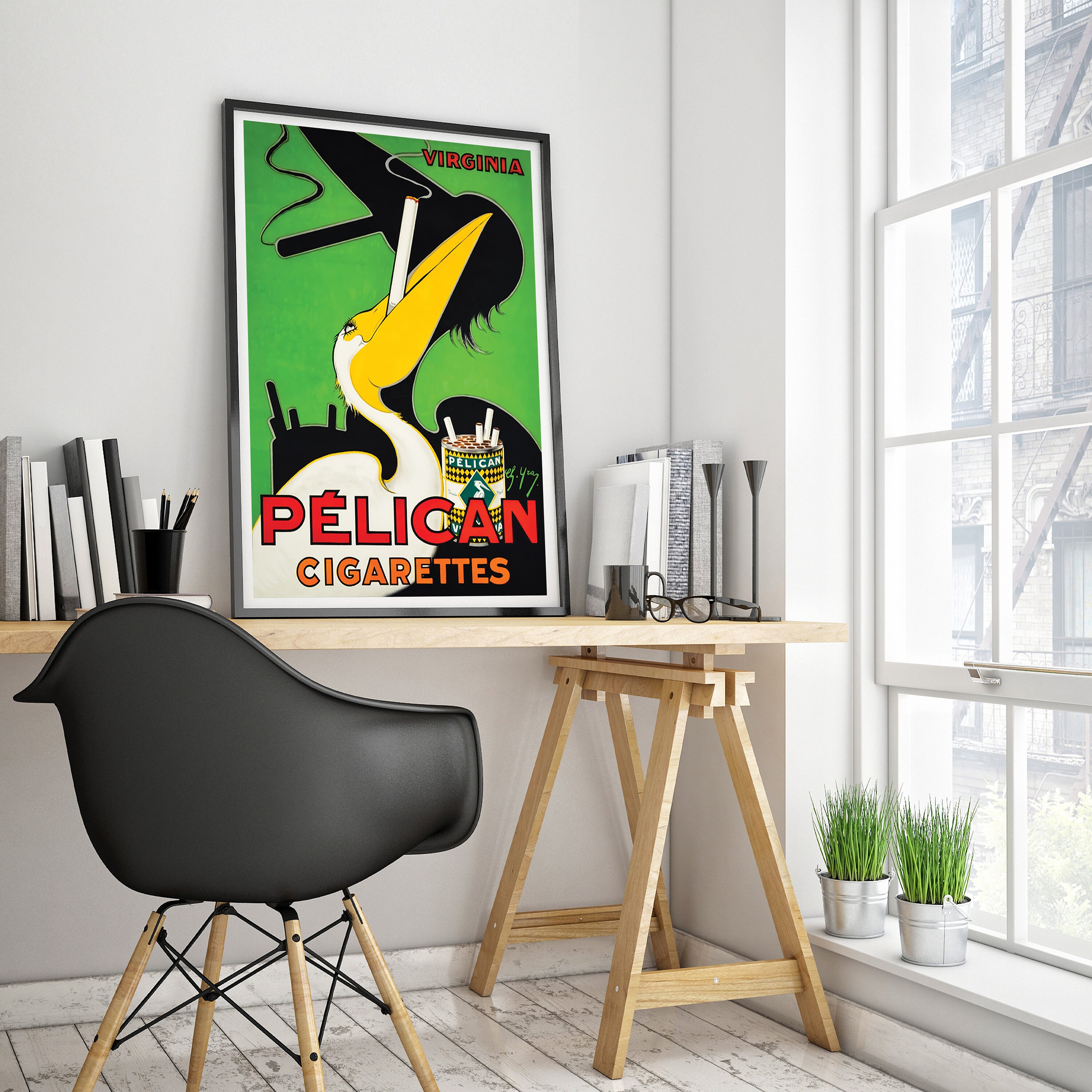 Pelican Cigarettes Vintage Poster - Etsy