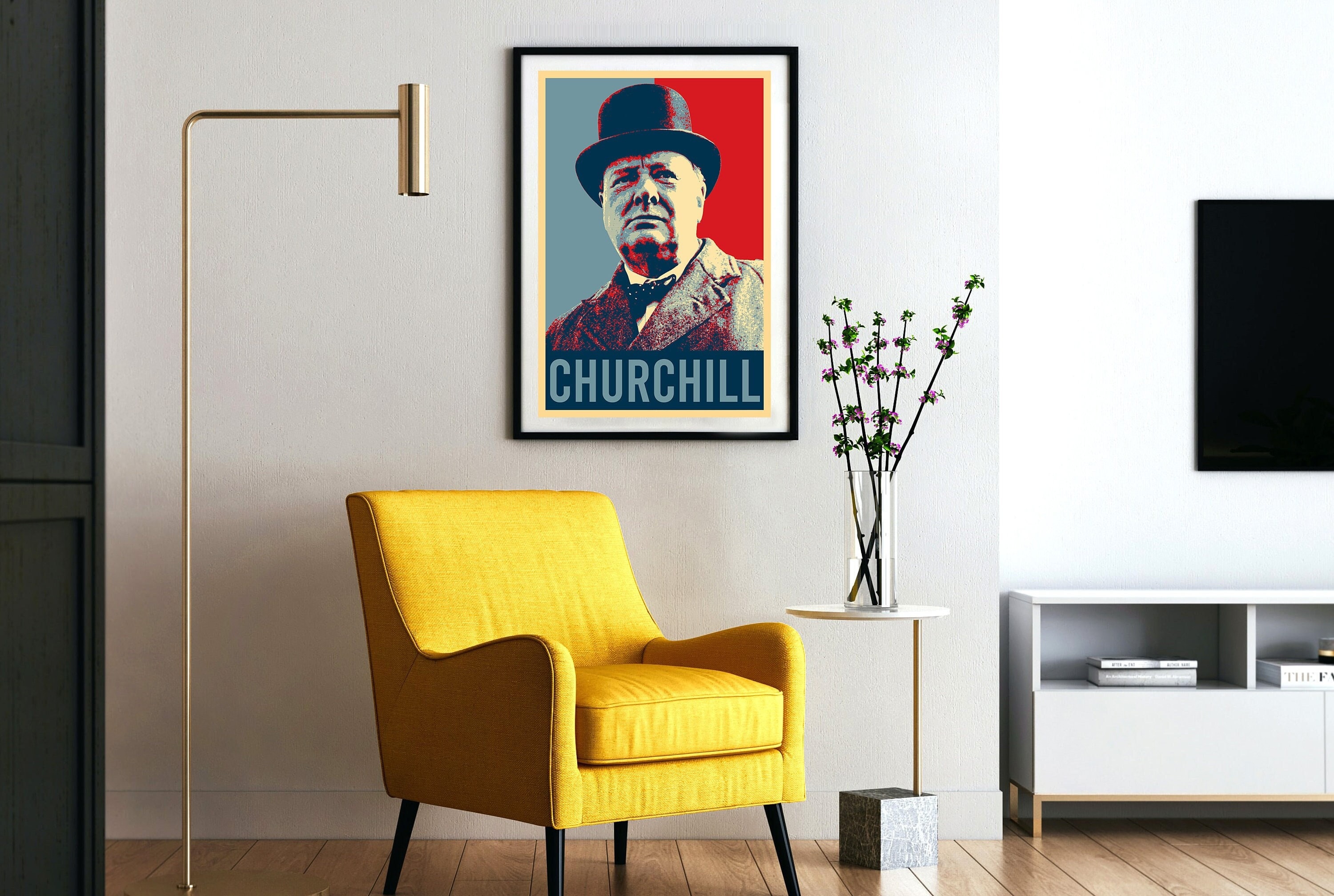 Winston Churchill Wall Art , Winston Churchill Hope Poster, Canvas ...
