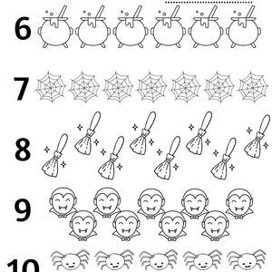 Halloween Themed Math Worksheets (pre-k) - Etsy