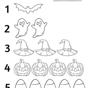 Halloween Themed Math Worksheets (pre-k) - Etsy