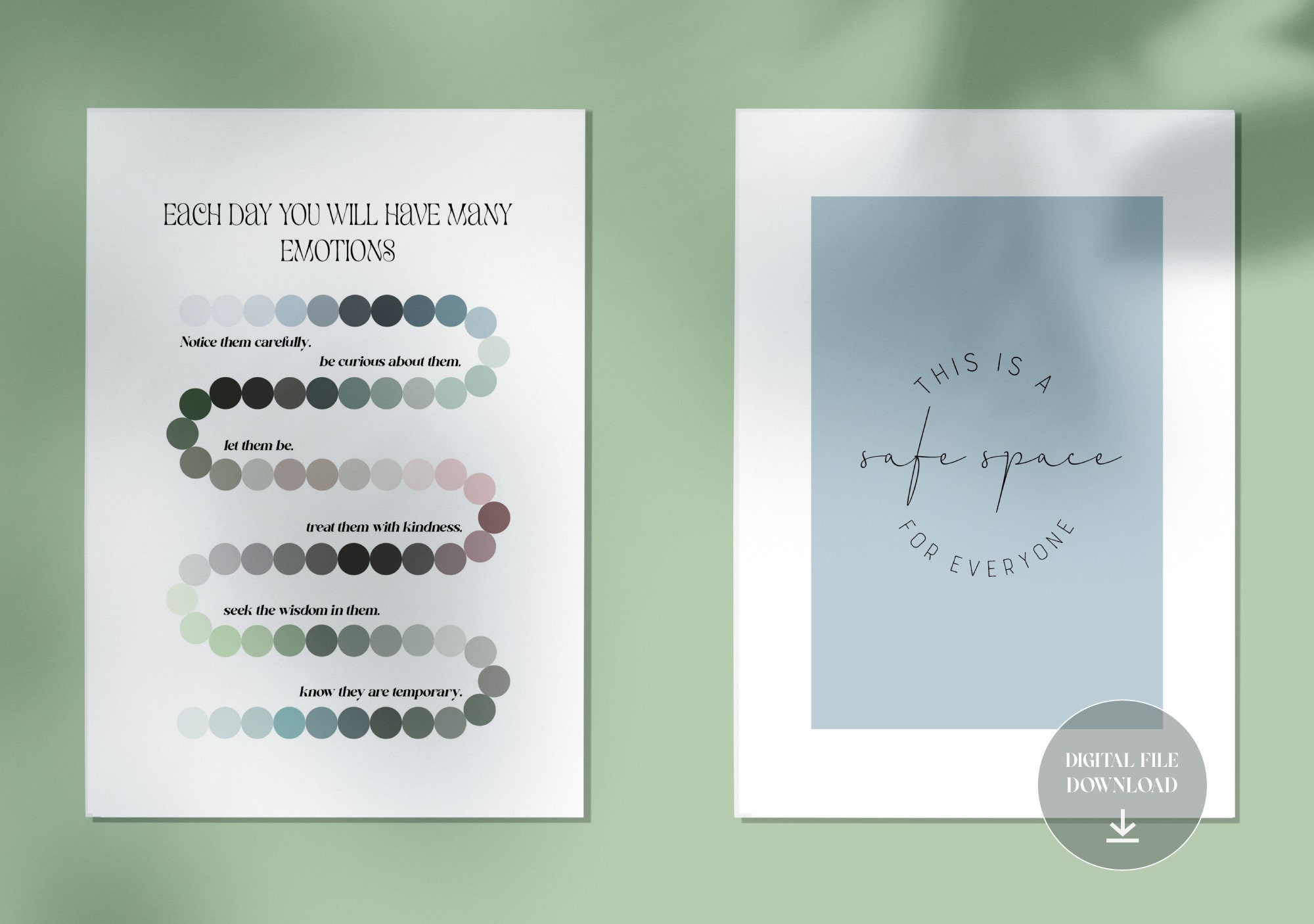 15 Mental Health Growth Mindset Therapist Office Decor Signs Counseling ...