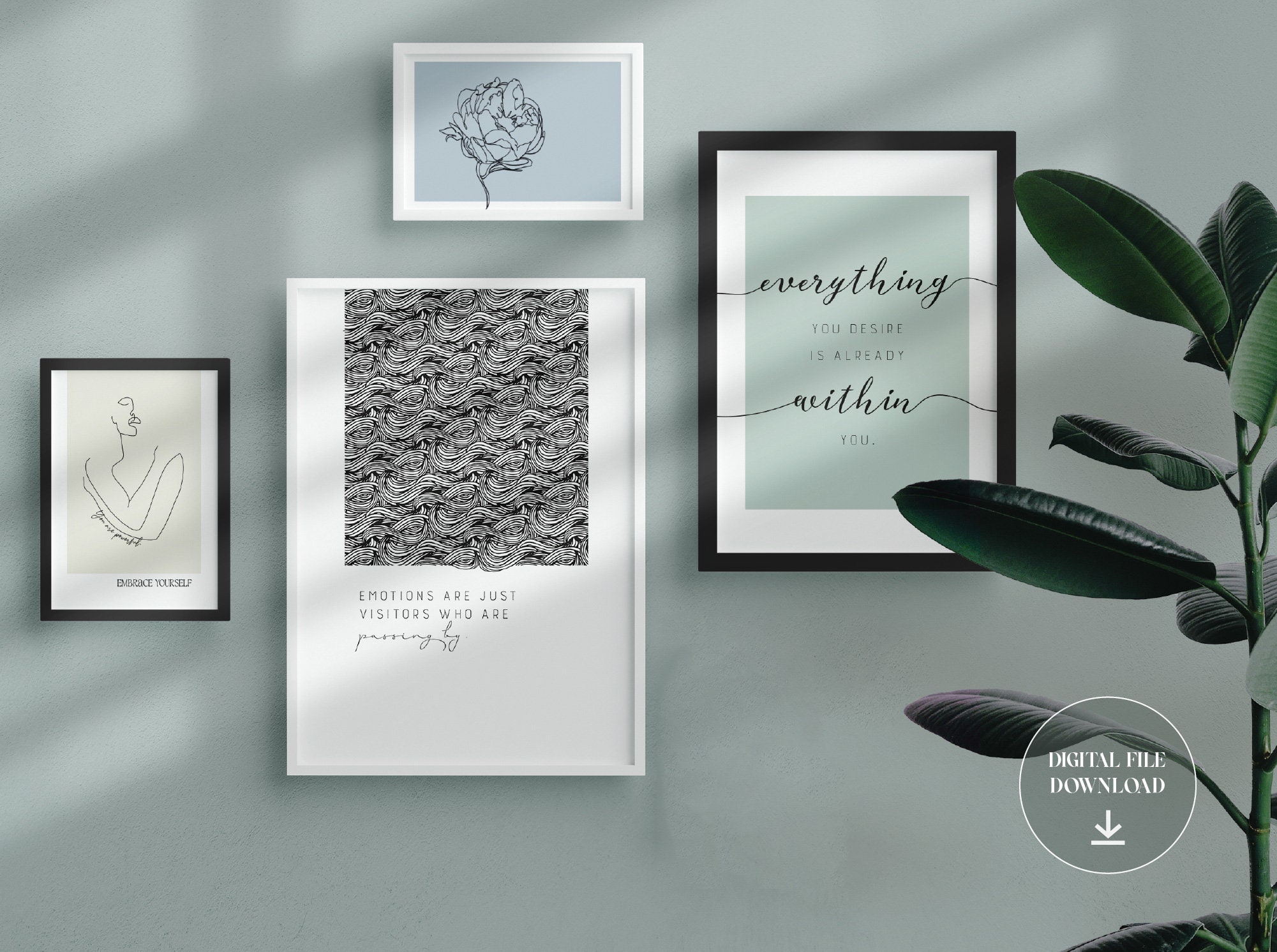 15 Mental Health Growth Mindset Therapist Office Decor Signs Counseling ...