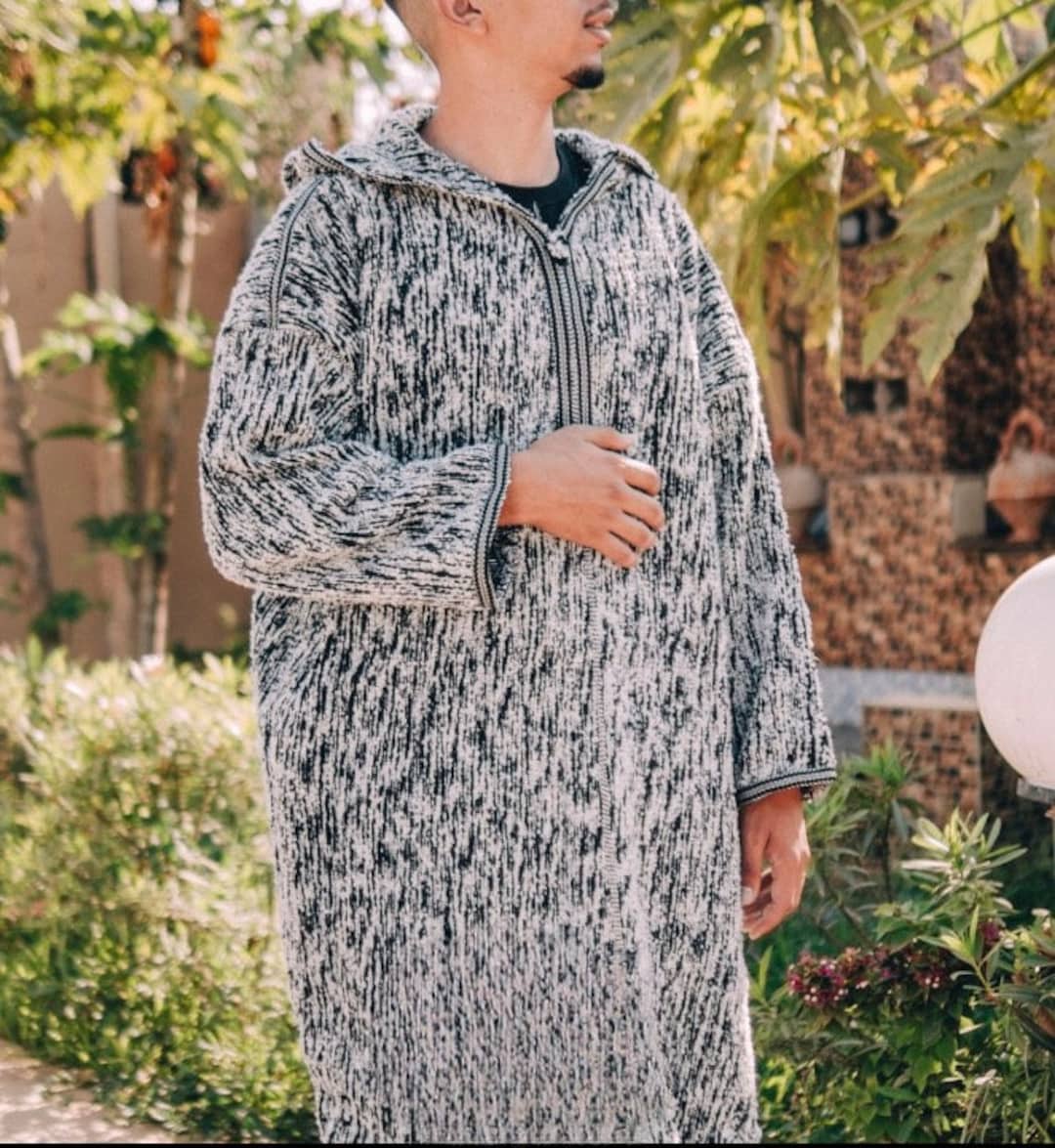 Traditional Moroccan Djellaba, Wool Kaftan for Men and Women, Winter ...