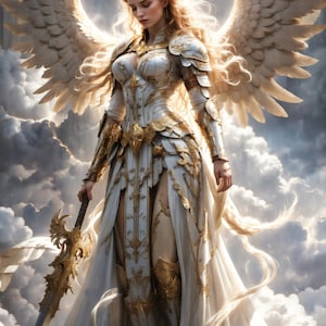 Female Archangel Art Print: Fantasy Digital Poster (digital Download ...