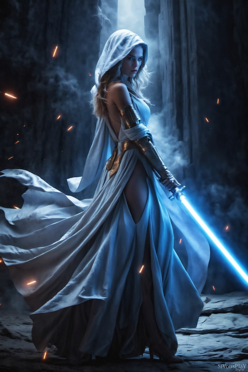 High Fashion Jedi Art Print: Sci-fi Digital Poster (digital Download ...