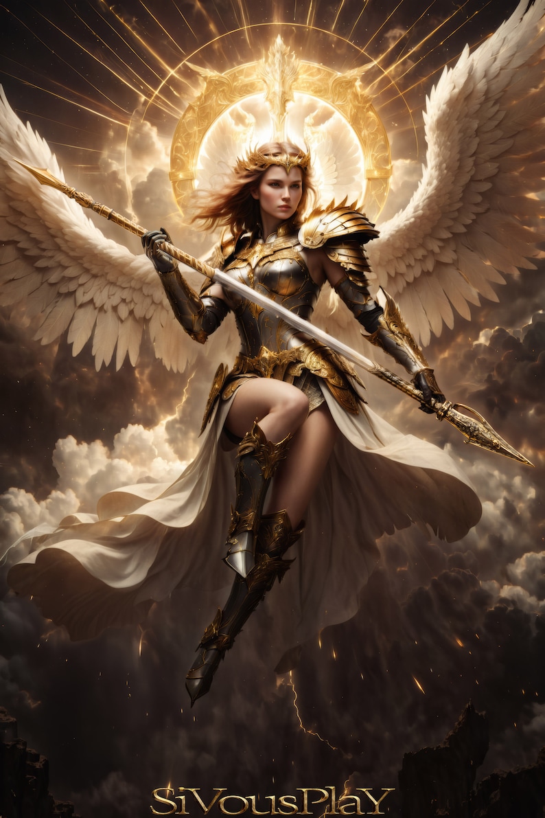 Female Archangels Collection #5, Instant Download, Printable Art, Fantasyart Digital Poster ...
