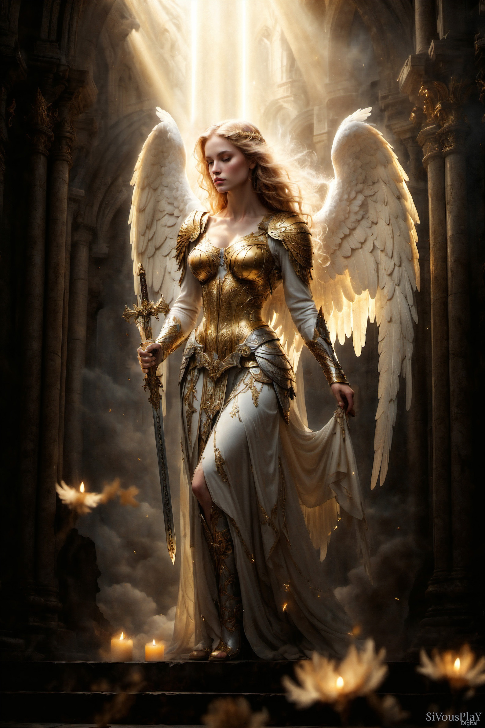 Holy Light Angels Collection 3, Instant Download, Printable Art ...