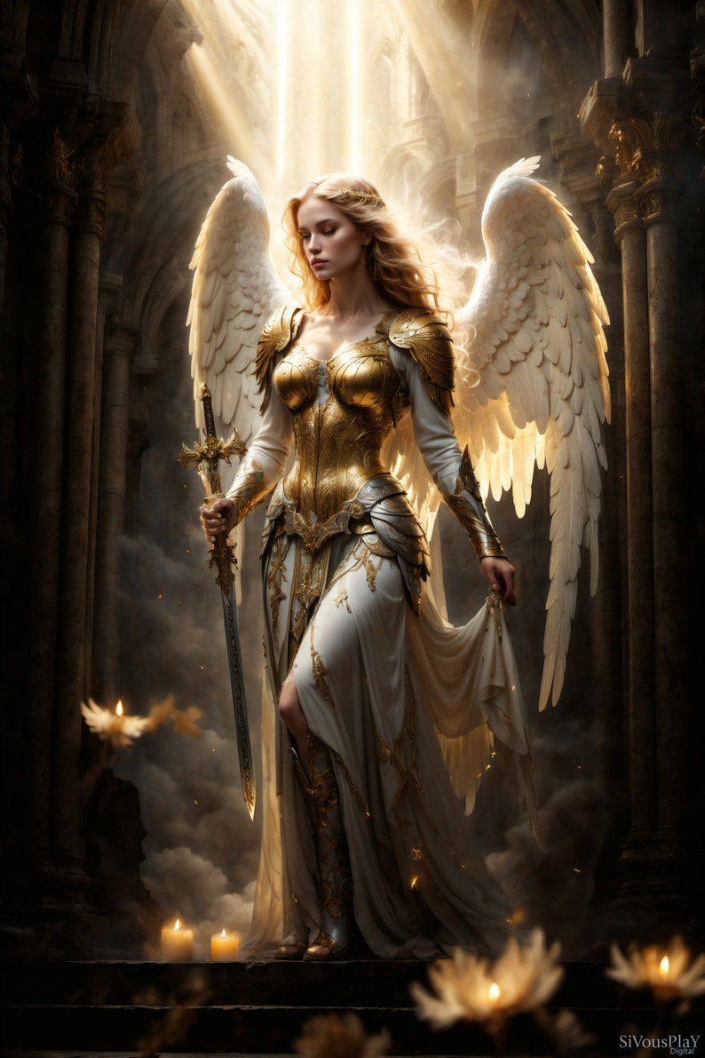 Holy Light Angels Collection 3, Instant Download, Printable Art ...