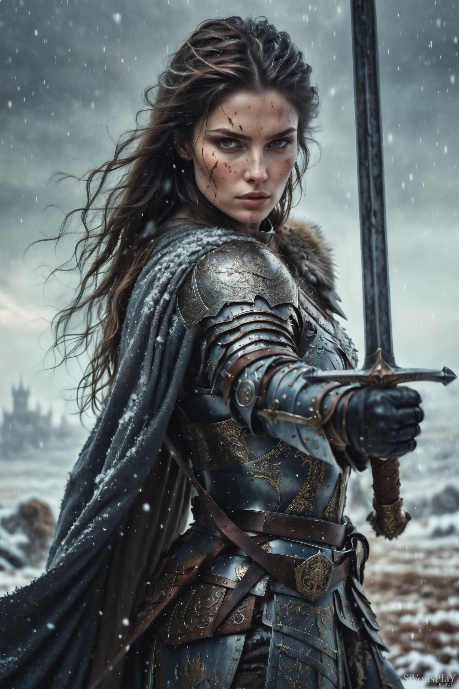 Fantasy Paladin Art Print: Digital Download, Female Knight Poster - Etsy