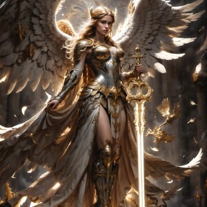 Female Archangel Art Print: Fantasy Digital Poster (digital Download ...