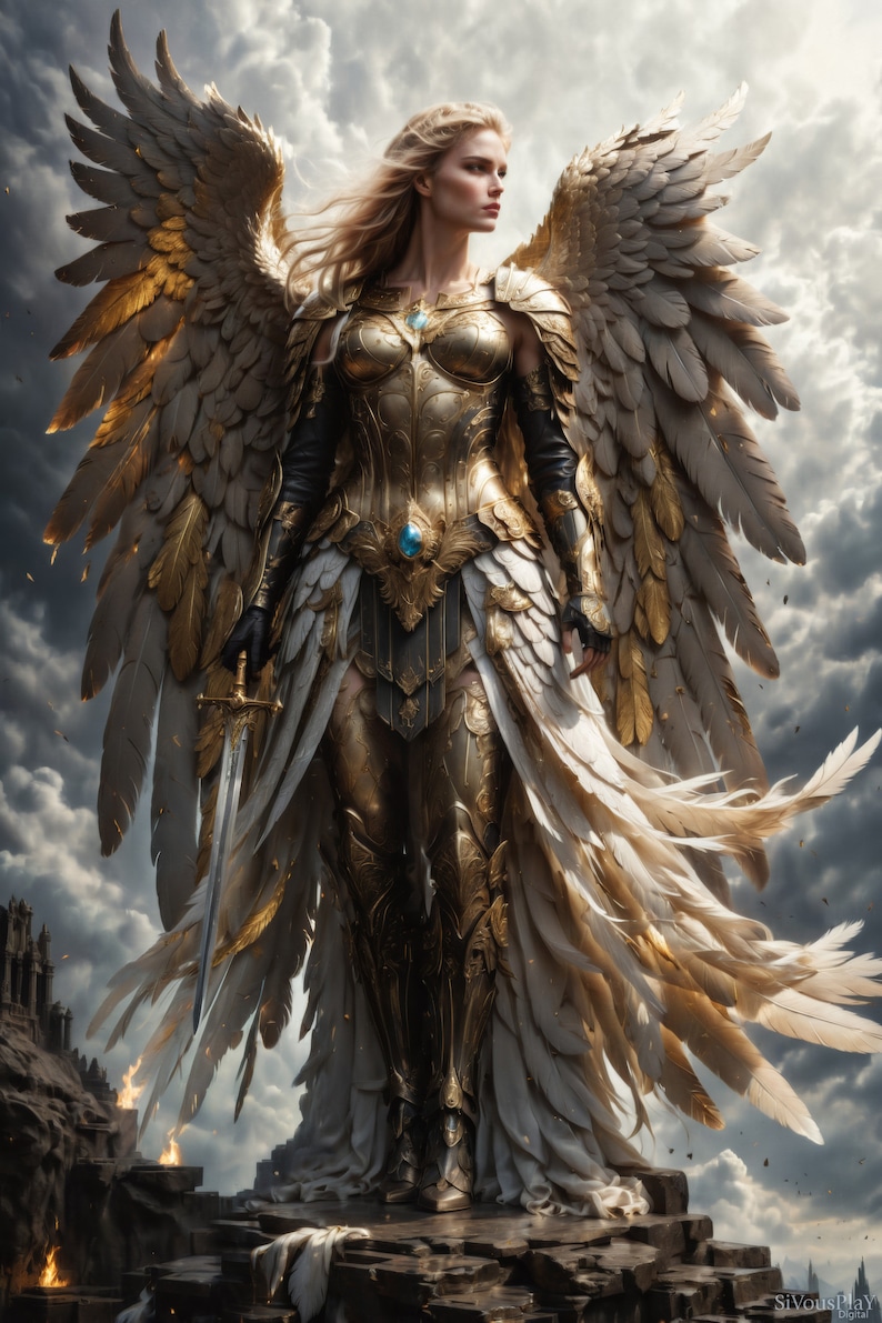 Heavenly Angel Art Print: Fantasy Digital Poster (digital Download) - Etsy
