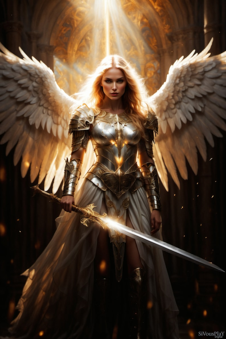 Holy Light Angel Art: Fantasy Digital Poster (digital Download) - Etsy
