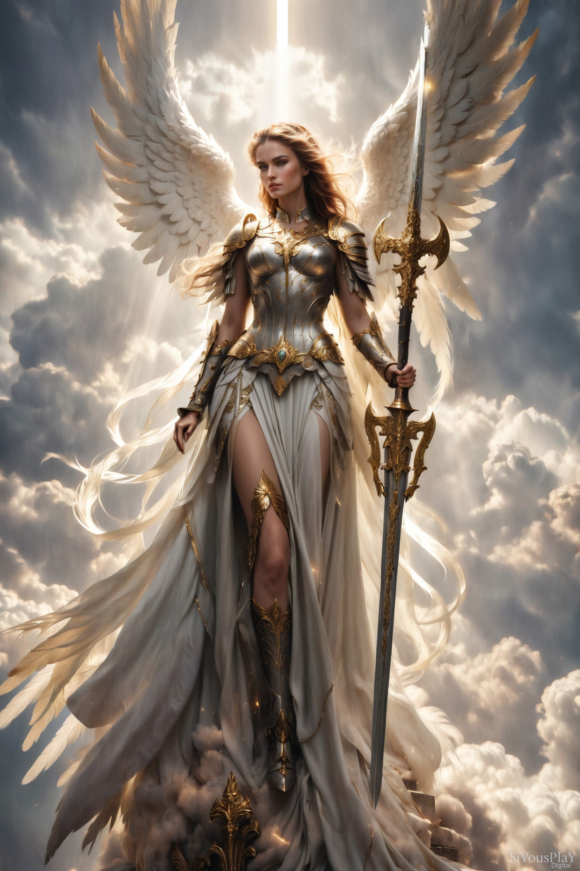Female Archangels Collection #3, Instant Download, Printable Art, Fantasyart Digital Poster ...