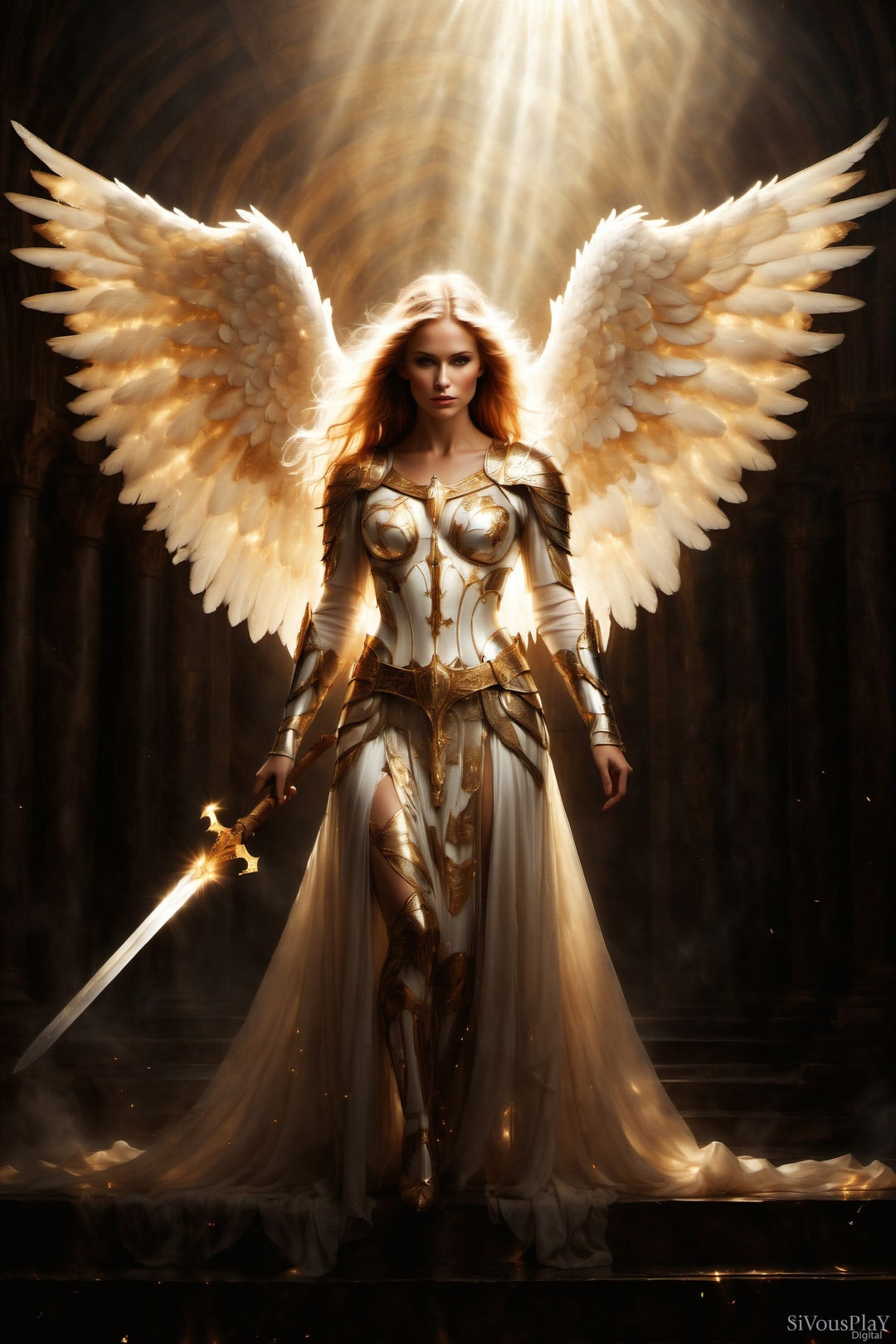 Holy Light Angel Art: Fantasy Digital Poster (digital Download) - Etsy