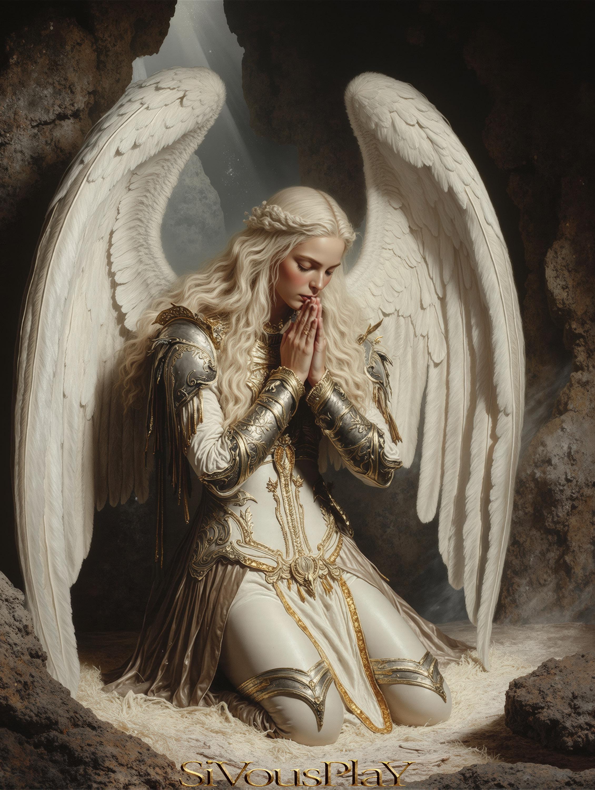 Oh Holy Night Angel Art Print: Religious Fantasy Wall Art (digital ...